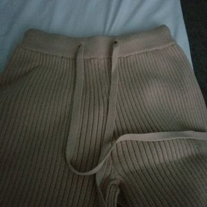 Boutique | Pants & Jumpsuits | Soft Tan Ribbed Knit Drawstring Pants ...